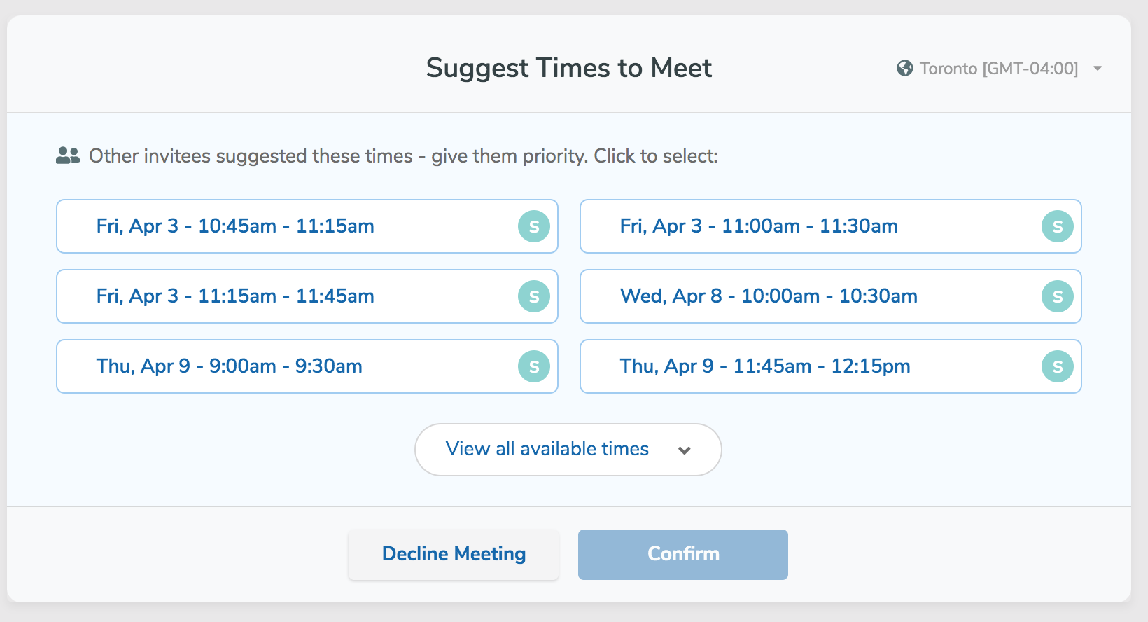 Scheduling Page: What do invitees see when I invite them to a meeting ...