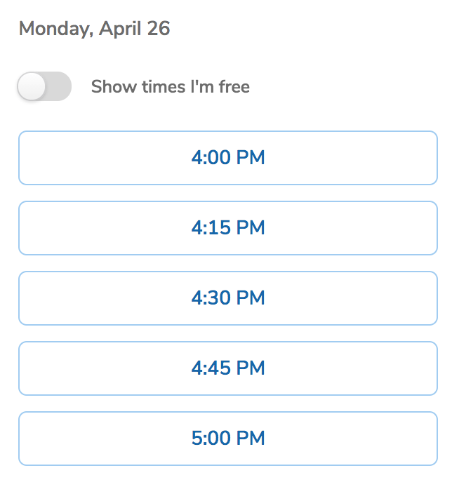 How to customize the Start Time display – CalendarHero